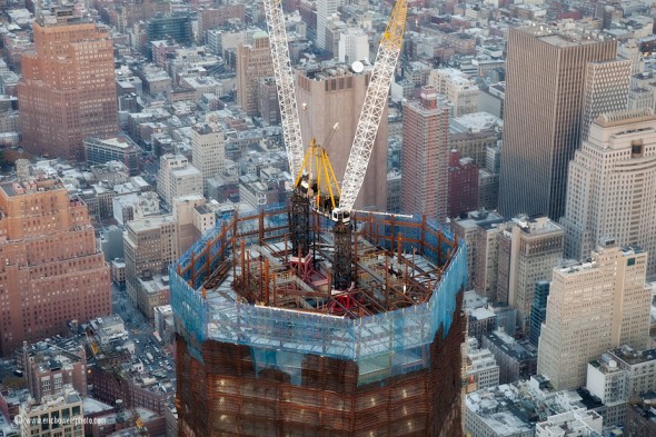 New York - Aerials of One World Trade Center Tower Construction ...